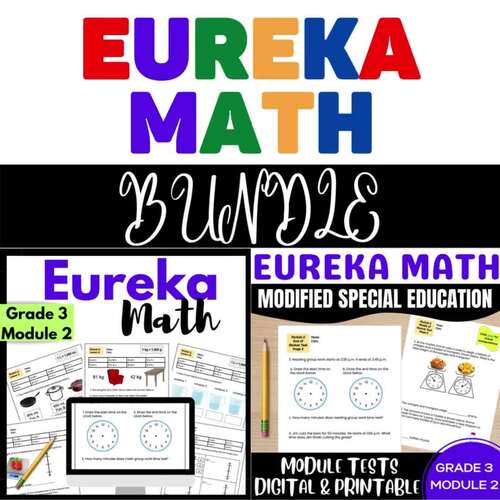 Special Ed EngageNY {Eureka} Math Gr 3 Module 2 Review & Modified Test ...