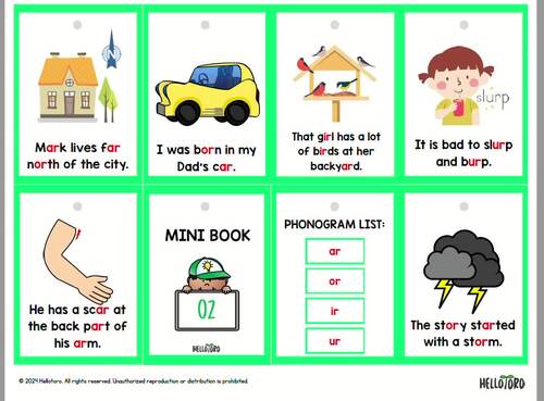 Green Series Mini Flip Books | Advanced Phonics Reading Activity ...