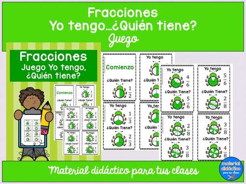 Fracciones, Yo tengo ¿Quién tiene? | Pack de juegos| Spanish Resources