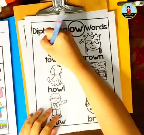 Diphthong ow Worksheet by The Joy in Teaching | TPT