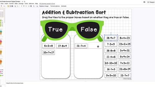Summer Themed Math Review Google Slides 2nd Grade by Kristin Kennedy