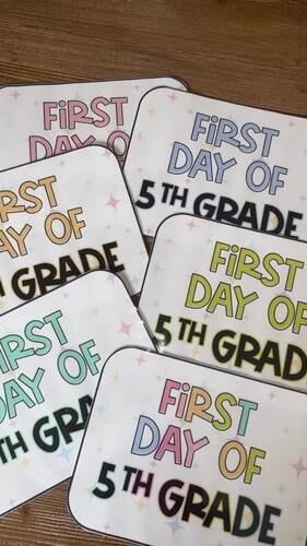 5th Grade First Day of School Posters - Student Picture and Class Photos!