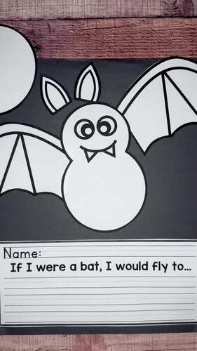 Bat Craft Writing Activity | Stellaluna Book Companion | October ...