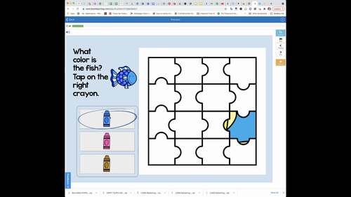 Preschool and Kindergarten BOOM Cards™ Activity -- What Color Is the Fish