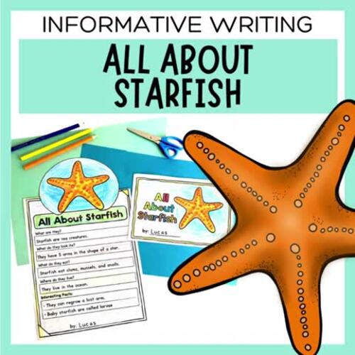 All About Starfish | Ocean Animal Research Worksheets | Nonfiction Writing