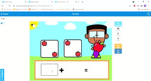 BOOM CARDS: Addition up to 10 | Apples Back to school Digital Resources