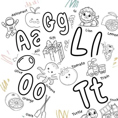 Alphabet Coloring Book by Oh for Cute Creation | TPT