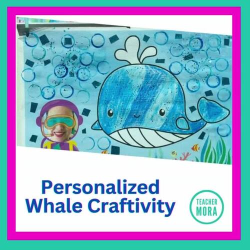 Whale Craft Activity - Cut and Paste - Whale Craftivity - Personalized