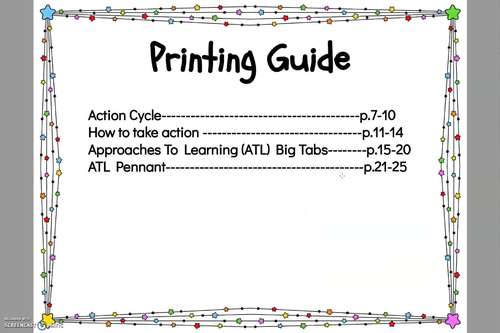 IB Action Cycle & Approaches to Learning Pennant (PYP & MVP Bulletin Board)
