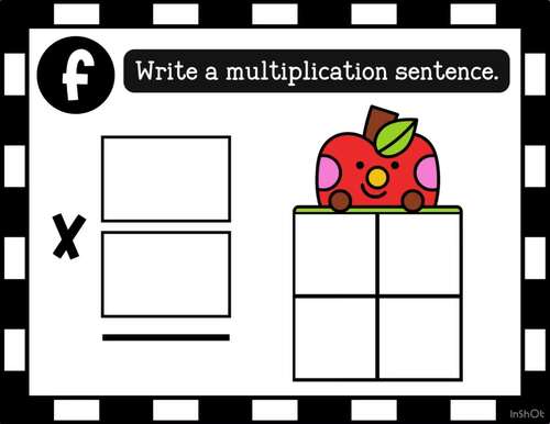 Multiplication Arrays + Area Math Task Cards for 3rd-5th Grade {June}