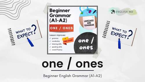 one / ones - Beginner ESL Grammar for Adults & Teens (A1-A2) by English MD