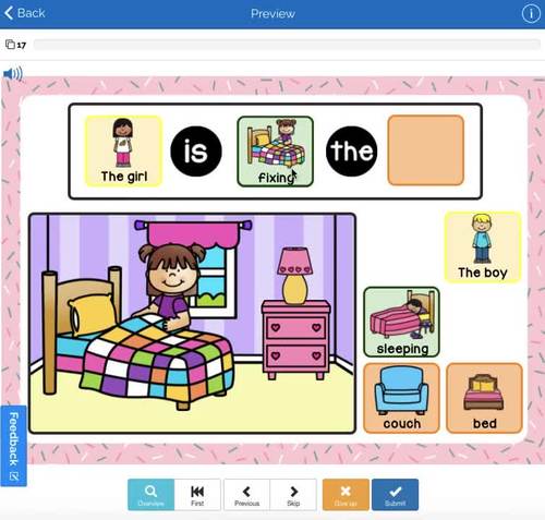 No Print No Prep Sentence Strip Back to School Routine Boom Cards