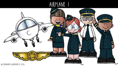 Airplane clip art 1, pilot clip art, flight attendant clip art Mini