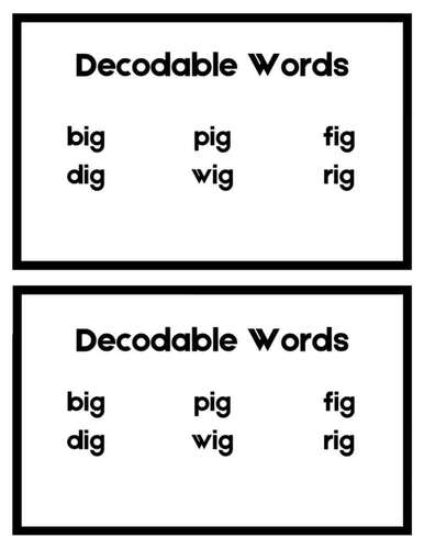 -ig Word Family Decodable Reader - Short I CVC Mini Book - Decodable Text