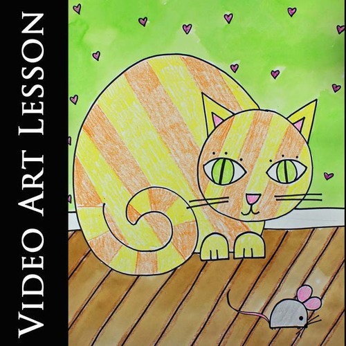 how to draw a cat video lesson