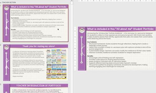 All About Me, My Learning Journey Portfolio 2, Student Notebook ...