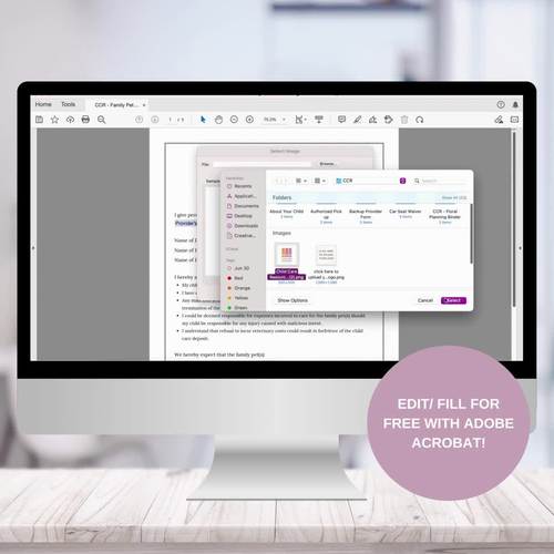 Family Pet Acknowledgement Forms | Daycare Editable Fillable PDF