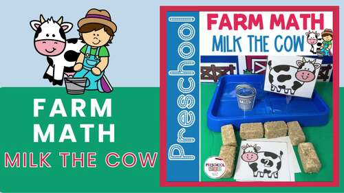 Preschool Farm Math Activities - Milk The Cow by Preschool SOS | TPT