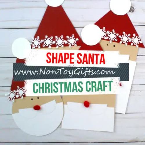 Shape Santa Craft - Christmas Craft Activity - Shape Unit by Non-Toy Gifts