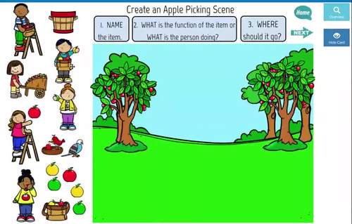 Fall NO PREP Speech & Language Create a Scene for Prepositions & Open ...