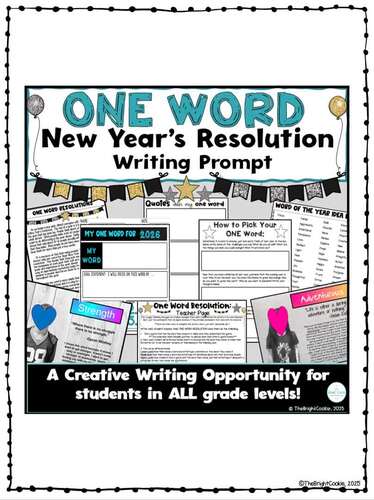 One Word New Years Resolution 2026, Writing Prompts & New Years 2026 Goals