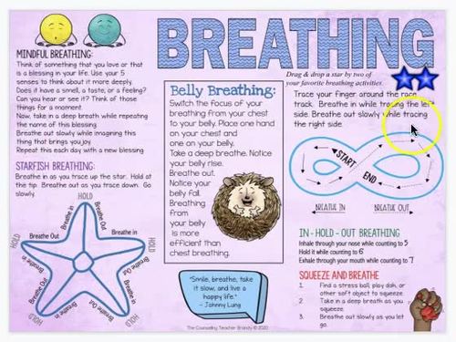Digital Mindful Breathing by The Counseling Teacher Brandy | TPT