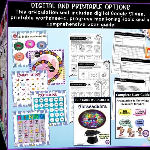 Articulation K and G Speech Therapy Activities Digital and PRINTABLE ...