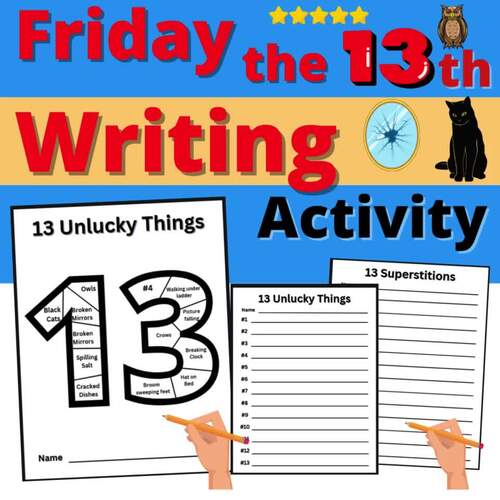 Friday the 13th Writing Prompt Activities by DadsDesigns | TPT