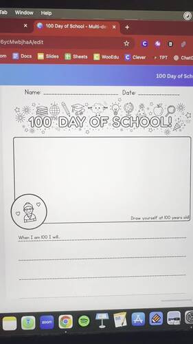 100th Day of School Writing & Drawing Activities | English & Spanish | K–4