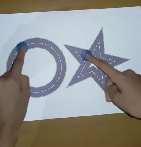 Forefinger gym, Brain Boost Games for kids, Grey roads, Dual Hand Printable