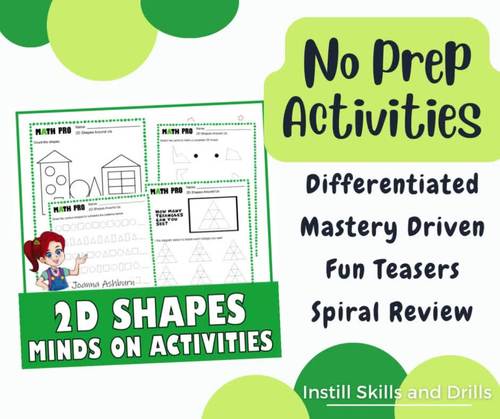 2D Shapes Math Lesson and Enrichment Worksheets by Instill Skills and ...