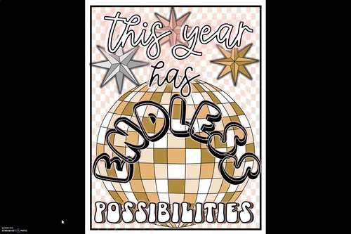 Retro New Year's Classroom Posters by Julia's Colorful Classroom