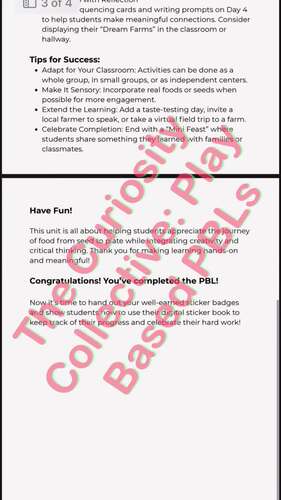 Farm to Feast | K-3 PBL | Food Systems, Science, Writing & STEM | TPT