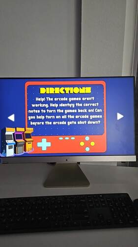 Arcade Game Bass Clef Interactive Elementary Music Activity Game