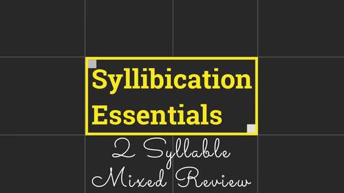 Syllable Division VCCV V-CV VC-V V-V C+le Mixed Practice OG SOR BOOM Cards