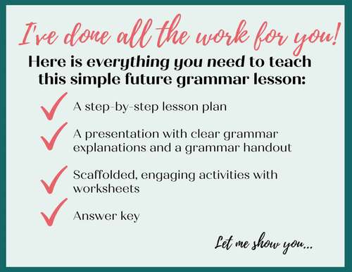 Simple Future Grammar Lesson and Activities for Adult ESL and High ...