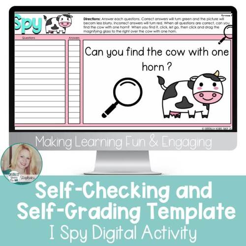 Editable Self-Checking I Spy Template Digital Resource Activity Vol. 5
