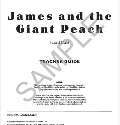 James and the Giant Peach Novel Units® Teacher Guide Novel Study