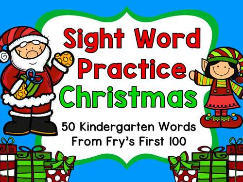 Sight Word Practice Video, Kindergarten, Christmas by Teaching with Ms Toni