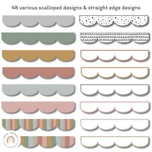 Bulletin Board Borders | Spotty Boho Calm Classroom Decor | TPT