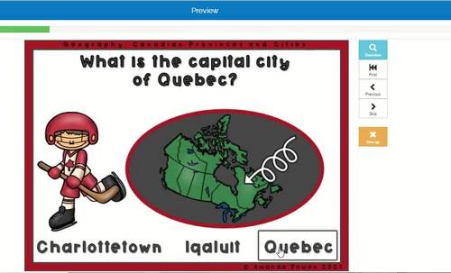 Canadian Provinces with Capitals Boom Cards by The Gaming Classroom