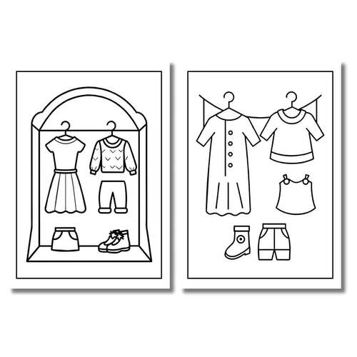 Cute Clothes and craft Coloring Pages, Coloring Sheets, Preschool ...