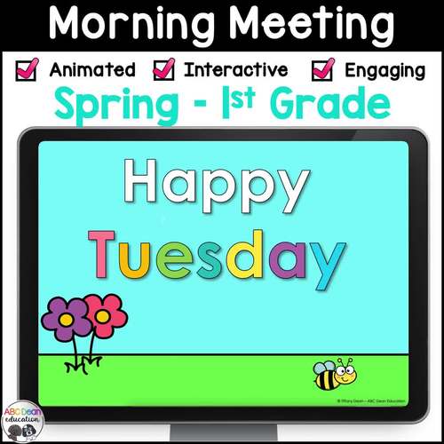 DIGITAL Morning Meeting - SPRING - March April May - 1st Grade - Circle ...