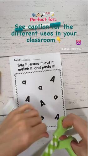 Alphabet Letter Recognition:ABC SAY it, TRACE it, CUT it, MATCH it, and ...