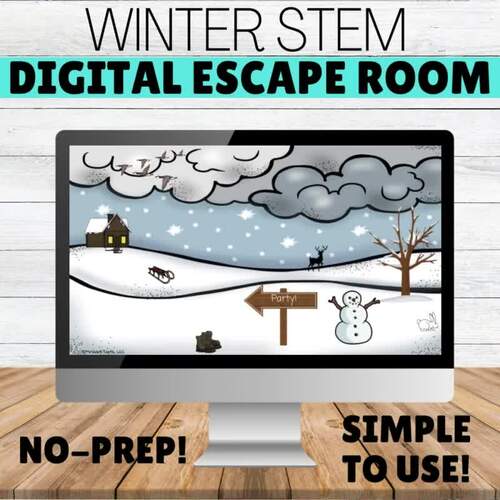 Winter STEM Escape Room - No-Prep Digital Snow Breakout Activity - Fun ...