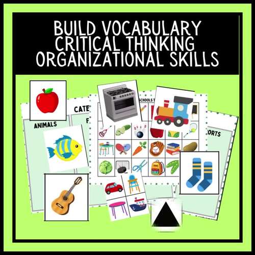Categories Sorting and Matching Game Vocabulary Practice by Ivybee Speech