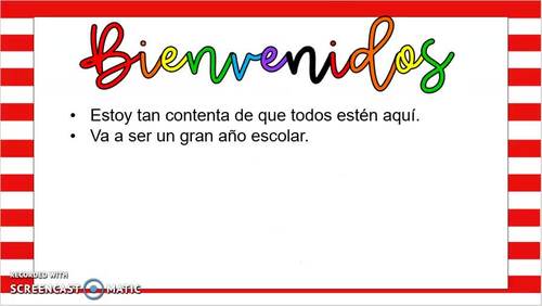 Procedimientos del Salón PowerPoint Spanish Back to School editable Español