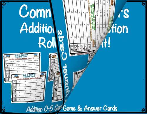 Community HelpersAddition & Subtraction Facts 0-10 Roll It! Read It ...