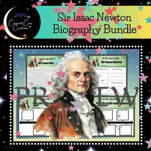 Sir Isaac Newton Biography: Informational Text, Bio & Timeline Graphic ...