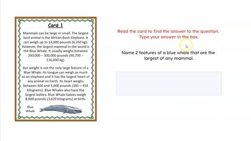 Mammals Scavenger Hunt Activity with Easel Option by CarolJ Creations